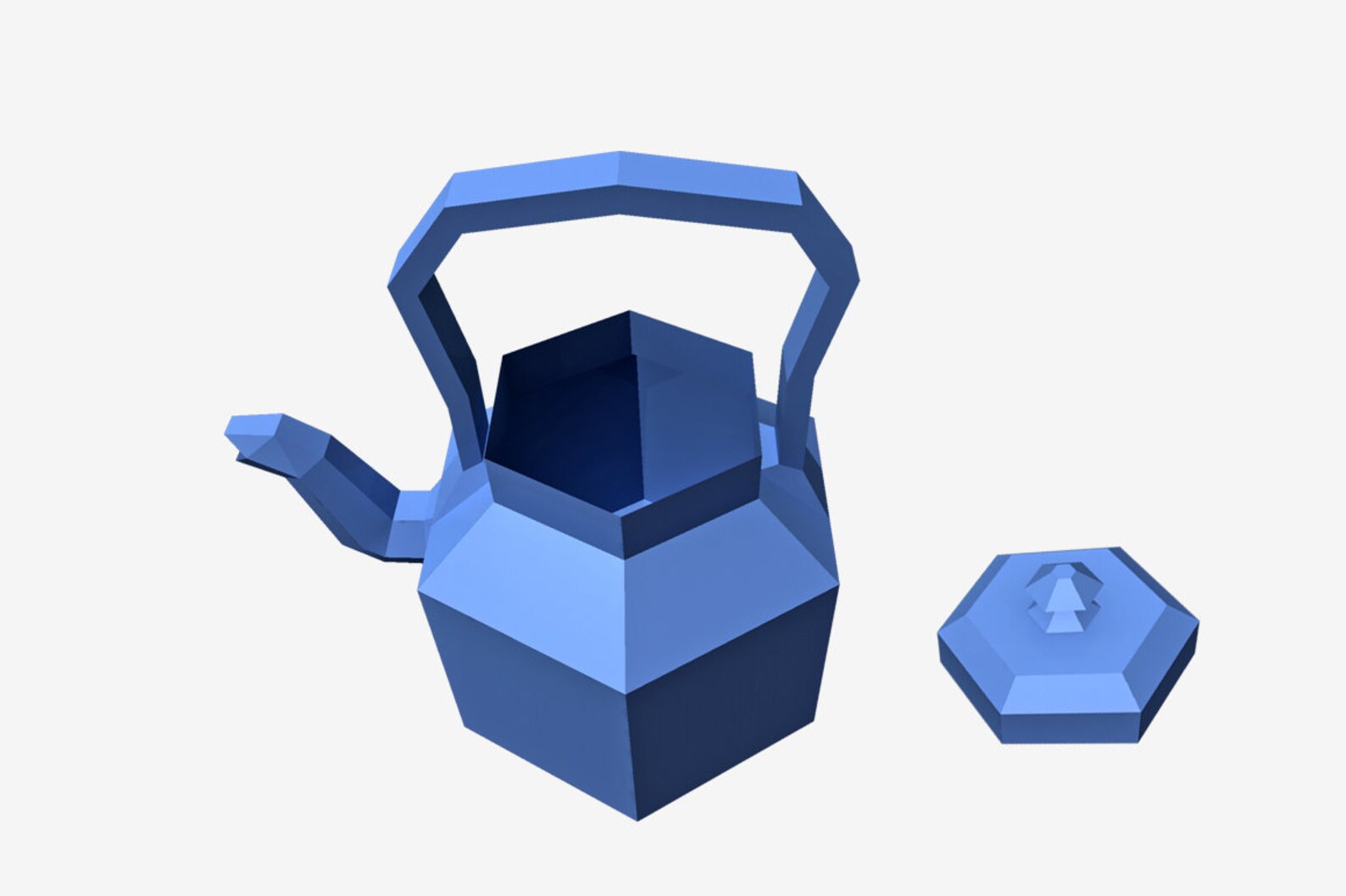 DIY Papercraft Tea Kettlelowpoly Kettle Favourkettle | Etsy