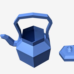 DIY Papercraft Tea Kettle,lowpoly Kettle Favour,kettle Favor,3d Kettle ...