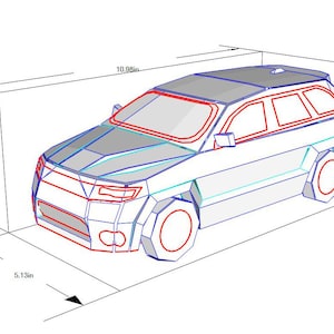 DIY Papercraft Jeep Model,paper Car,3d Papercraft,low Poly Jeep ...