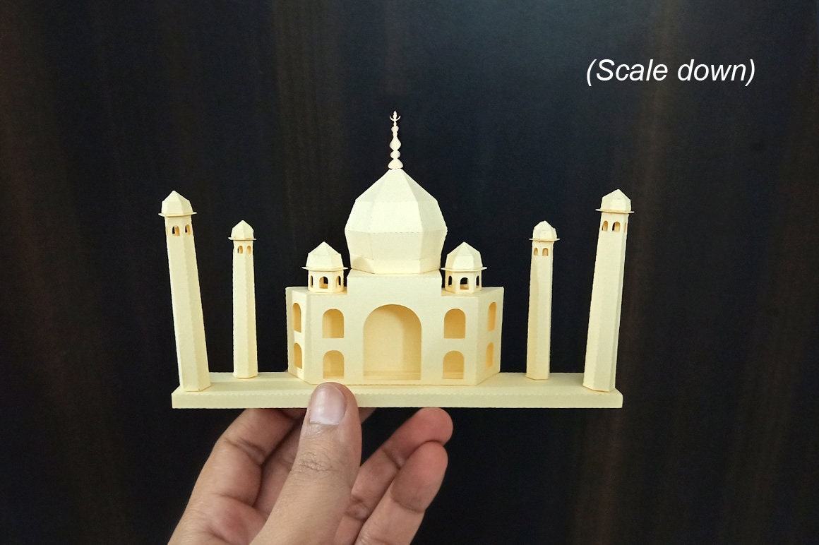 DIY Papercraft Taj Mahal Modellowpoly Taj Mahal Artprintable - Etsy UK