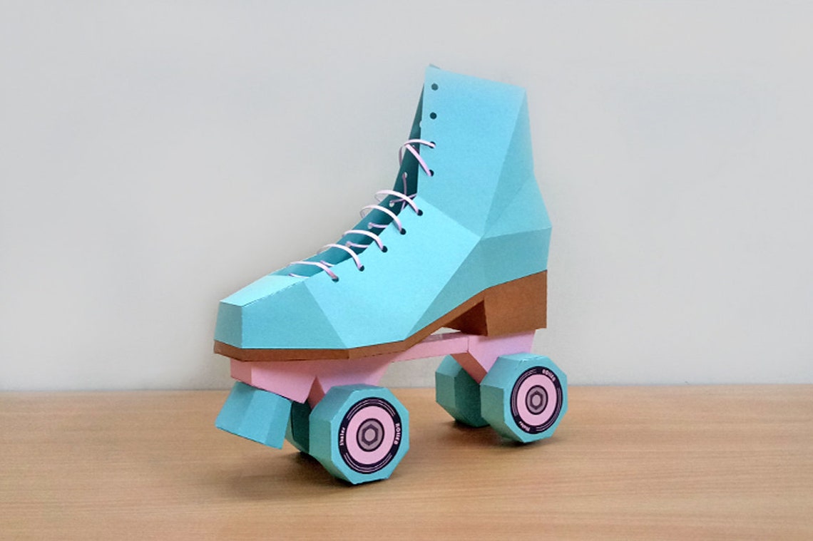 DIY Papercraft Roller Skate Shoe Template (digital Download) - Etsy