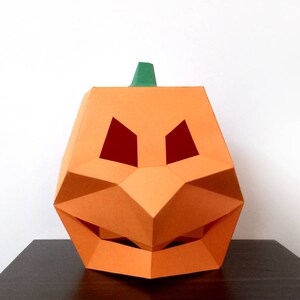 Papercraft Pumpkin, Halloween Mask, Pumpkin Mask, Halloween Costume ...