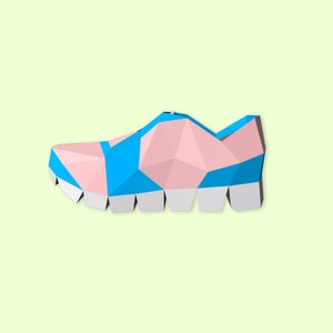 DIY Papercraft 3d Sports Shoe Model, Printable Shoe, Digital Download ...