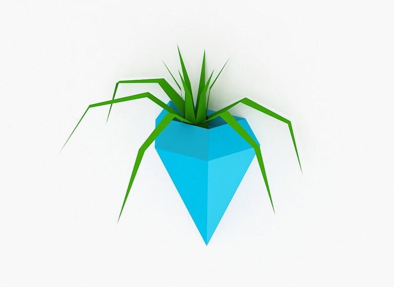 DIY Wall Mount Diamond Planterwall Decorationplanterspaper - Etsy