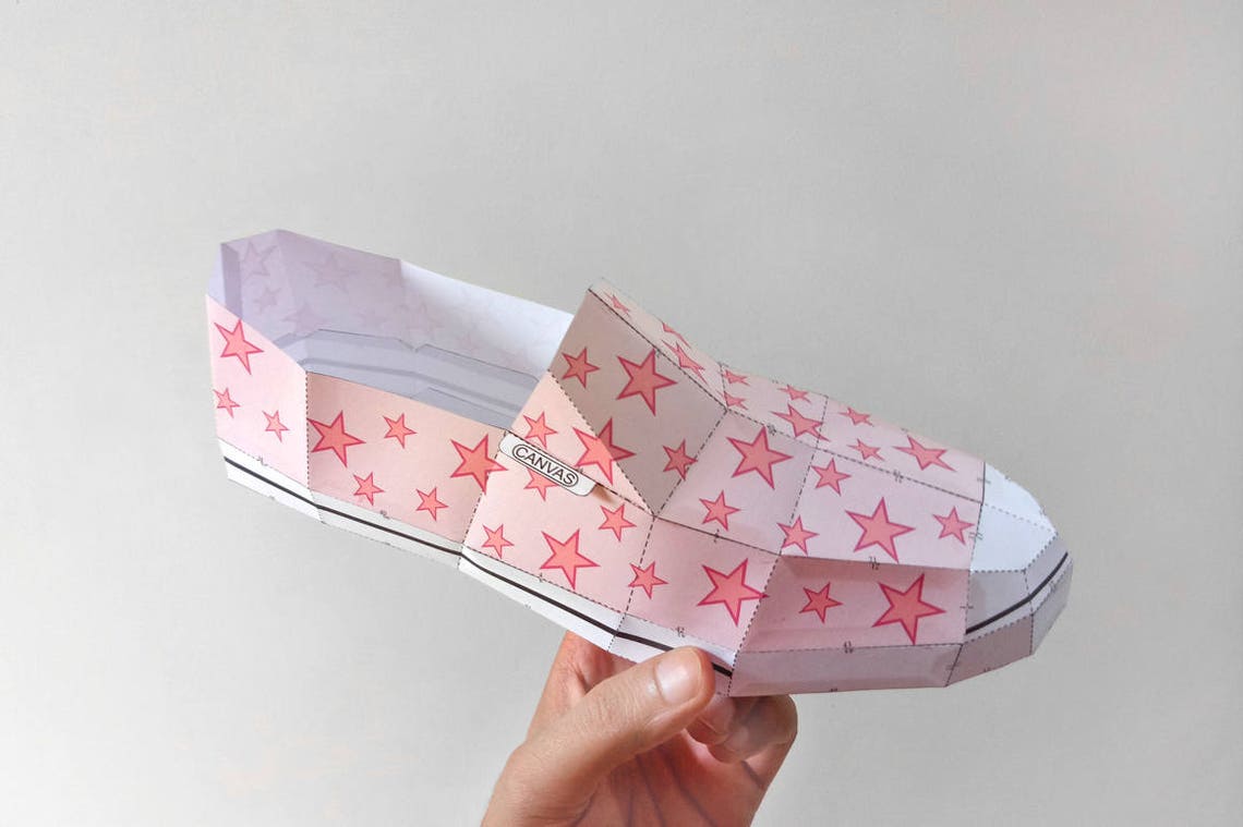 DIY Paper Craftpaper Shoecanvas Shoedigital Download3d - Etsy