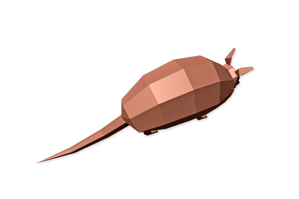 DIY Papercraft Armadillolowpoly Armadillo Model3d Papercraft - Etsy