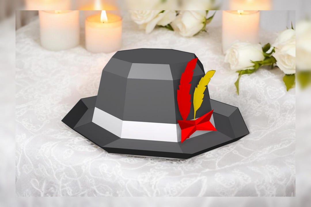 DIY Papercraft Bucket Hat, 3d Cap Templates, Hat Pattern, Hat Print ...