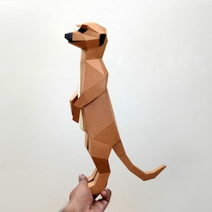 DIY Meerkat Papercraft,meerkat Sculpture,lowpoly Sculpture,meerkat ...