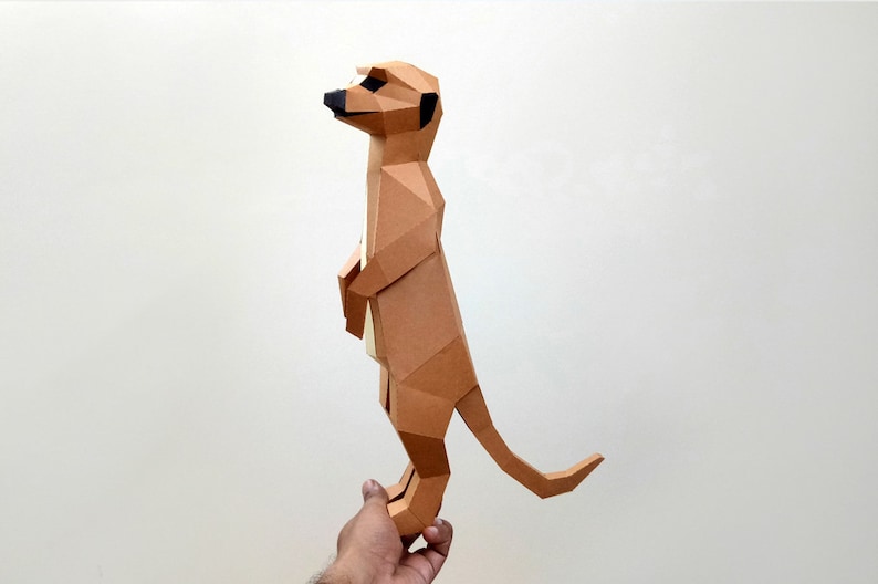 DIY Meerkat Papercraft,meerkat Sculpture,lowpoly Sculpture,meerkat ...