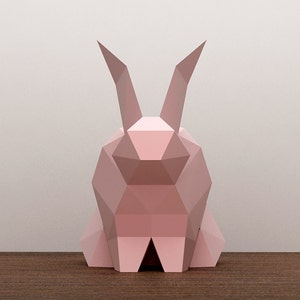DIY Rabbit,paper Rabbit Model,3d Rabbit,hare,jack Rabbit,pink Rabbit ...