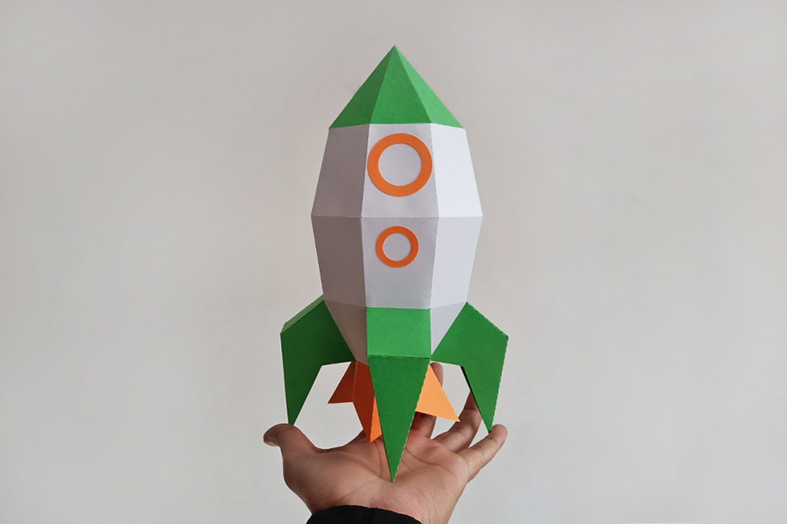 DIY Papercraft Rocketrocket Lamppaper Rocketrocket | Etsy
