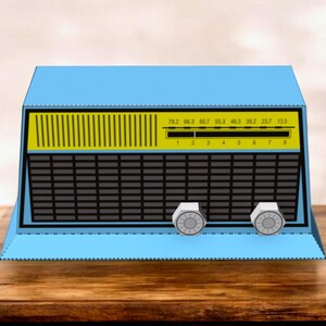 DIY Papercraft Retro Radio Favor Box, Boombox Pattern (digital Files ...