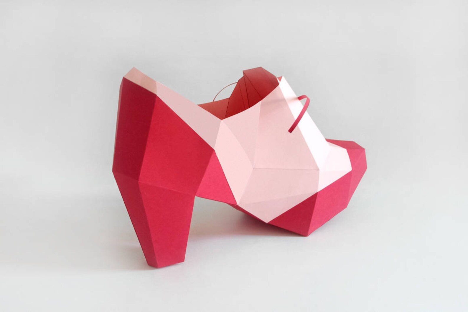 Papercraft 3d Paper Craft Diy High Heels Shoe Papercraft Etsy