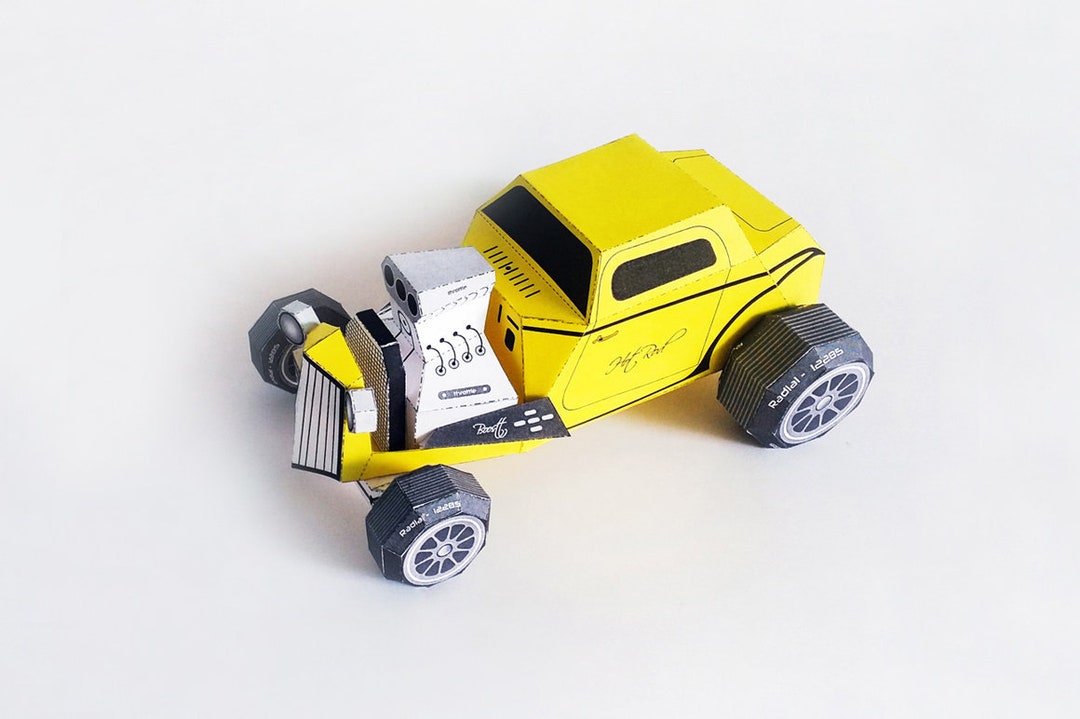 DIY Papercrafts Hot Rod Paper Modelpaper - Etsy UK