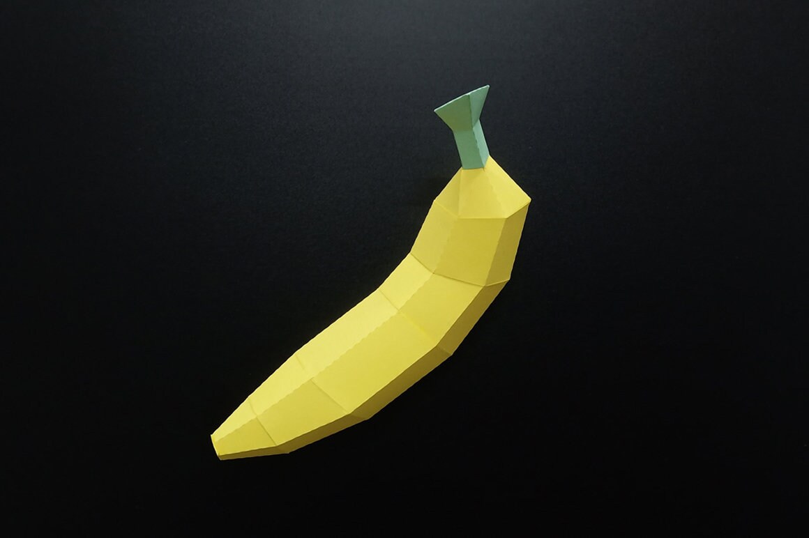 DIY Papercraft Banana, Papercraft Fruit,party Decoration, Nursery Decor ...