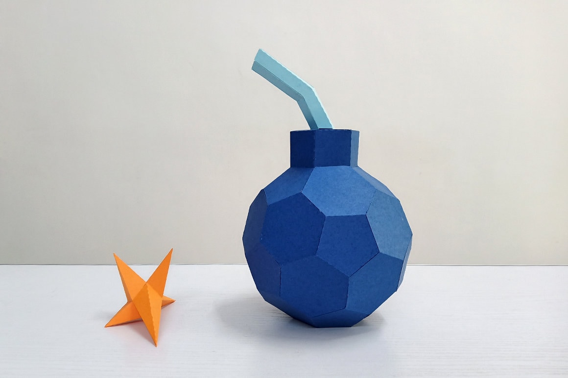 DIY Cannon Bombpapercraft Bomb3d Bombparty Decorationbomb | Etsy