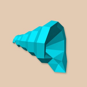 DIY Papercraft Sea Shell, Seashell Png,shell Pattern,3d Lowpoly Shell ...