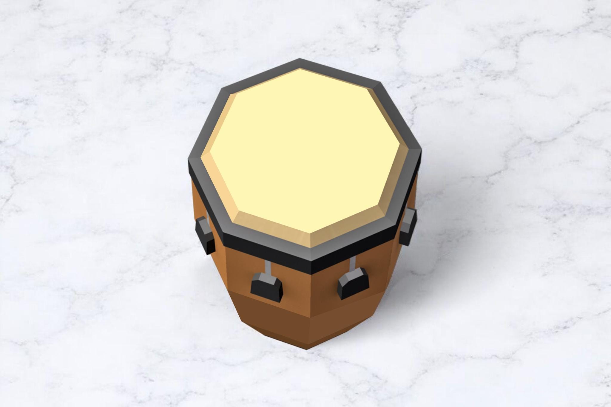 3D Papercraft Conga Drum Template (digital Files) - Etsy