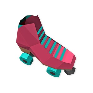 DIY Papercraft Roller Skate Shoes, Print and Fold (digital Download) - Etsy