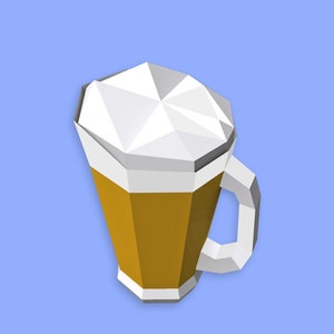 DIY Papercraft Beer Pitcher Favor,glass Favor Box,beer Party Decor ...