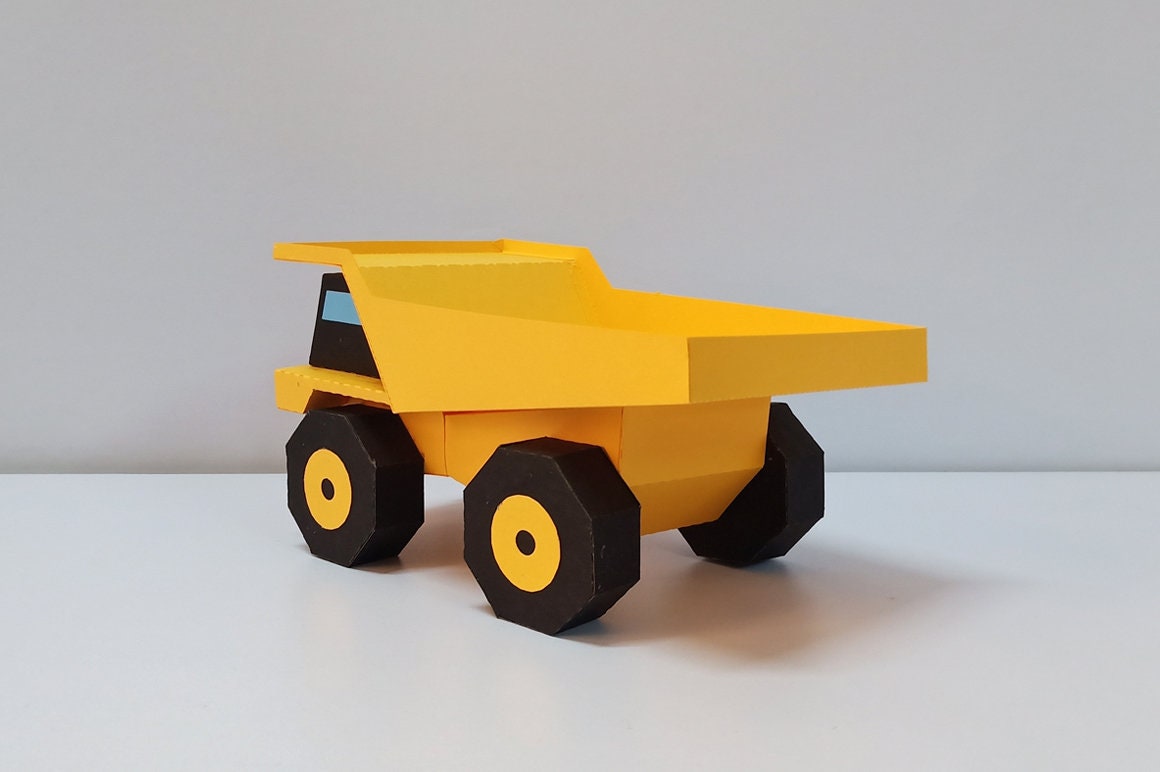 DIY Printable Dump Truckpapercraft Truckdump Truck | Etsy