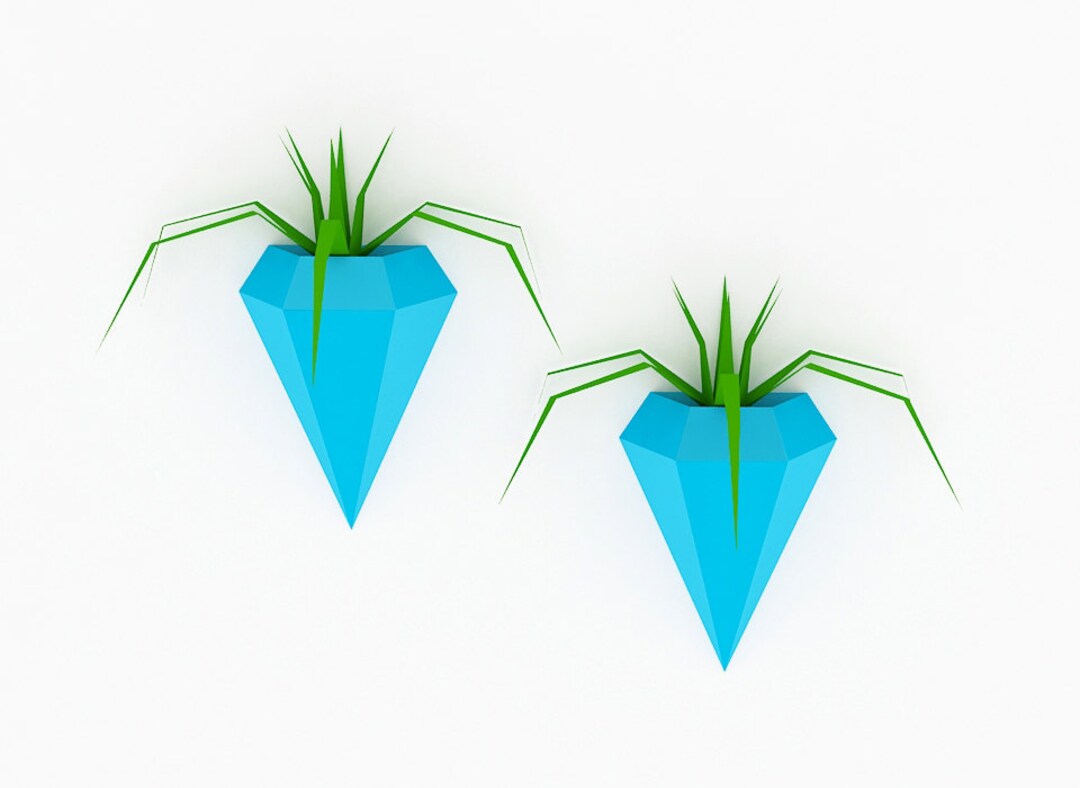 DIY Wall Mount Diamond Planter,wall Decoration,planters,paper Plants ...