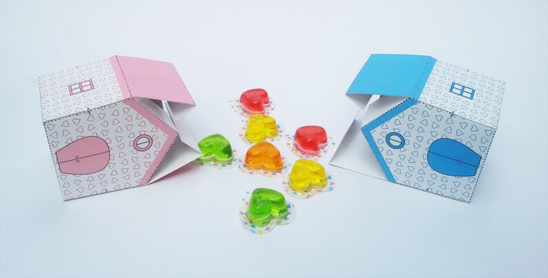 DIY Hut Favor Box Printablepapercraft Instant Digital | Etsy