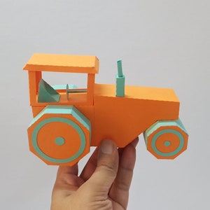 DIY Papercraft Road Roller,low Poly Papercraft, 3d Papercraft ...