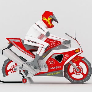 DIY Papercraft Sports Bike,paper Toy, Instant Digital Download, Pdf, 3d ...