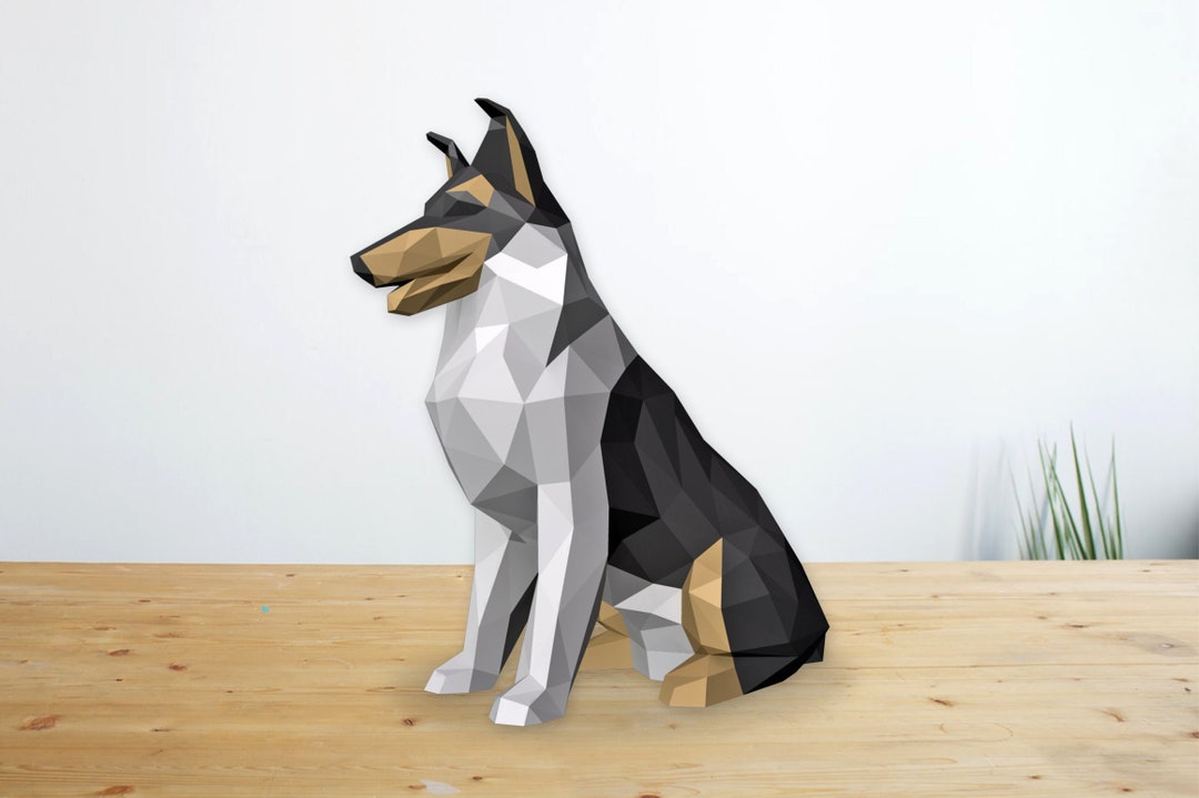 DIY Shetland Sheepdog, Papercraft Shetland Sheepdog Png, 3d Origami Dog ...