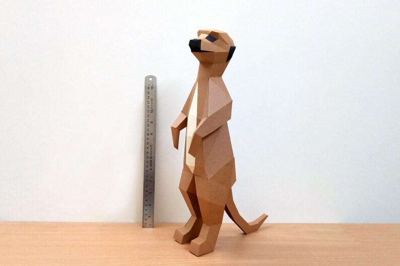 DIY Meerkat Papercraft,meerkat Sculpture,lowpoly Sculpture,meerkat ...