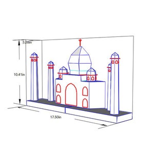DIY Papercraft Taj Mahal Model,lowpoly Taj Mahal Art,printable Taj ...