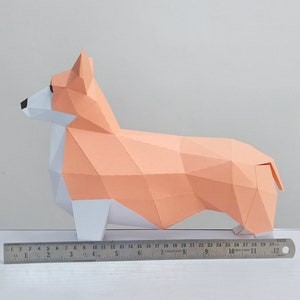 DIY Corgi Dog Papercraft Sculpture,paper Toy,party Decoration,nursery ...