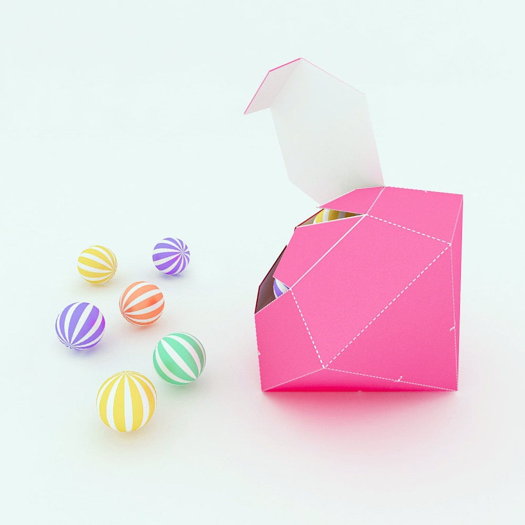 DIY Diamond Favor Box,printable,papercraft,instant Digital Download ...
