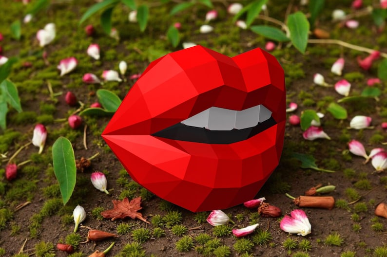 Papercraft Lips Wall Decor, Party Decoration (digital Files) - Etsy