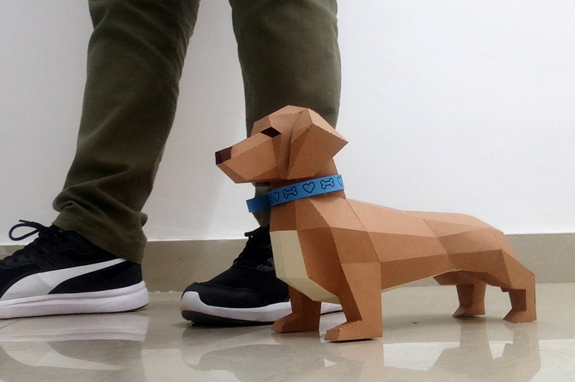 DIY Papercraft Dachshund Pre Cut Kitdachshund - Etsy UK