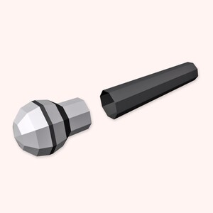 DIY Microphone Trophy, Papercraft Microphone, Lowpoly Microphone Props ...