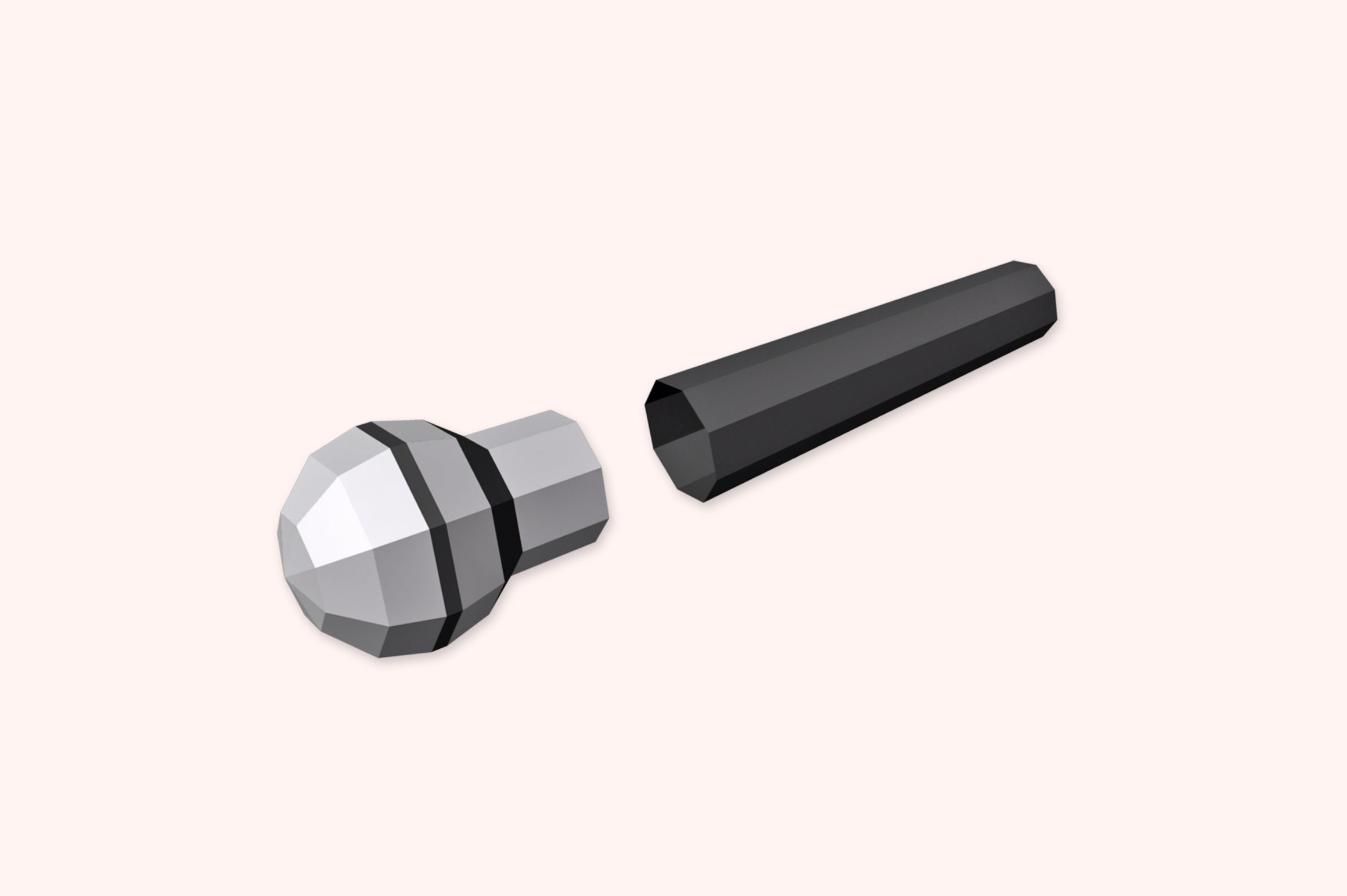 DIY Papercraft Microphone Trophy, Lowpoly Style (pdf, Eps, Dxf & Png ...
