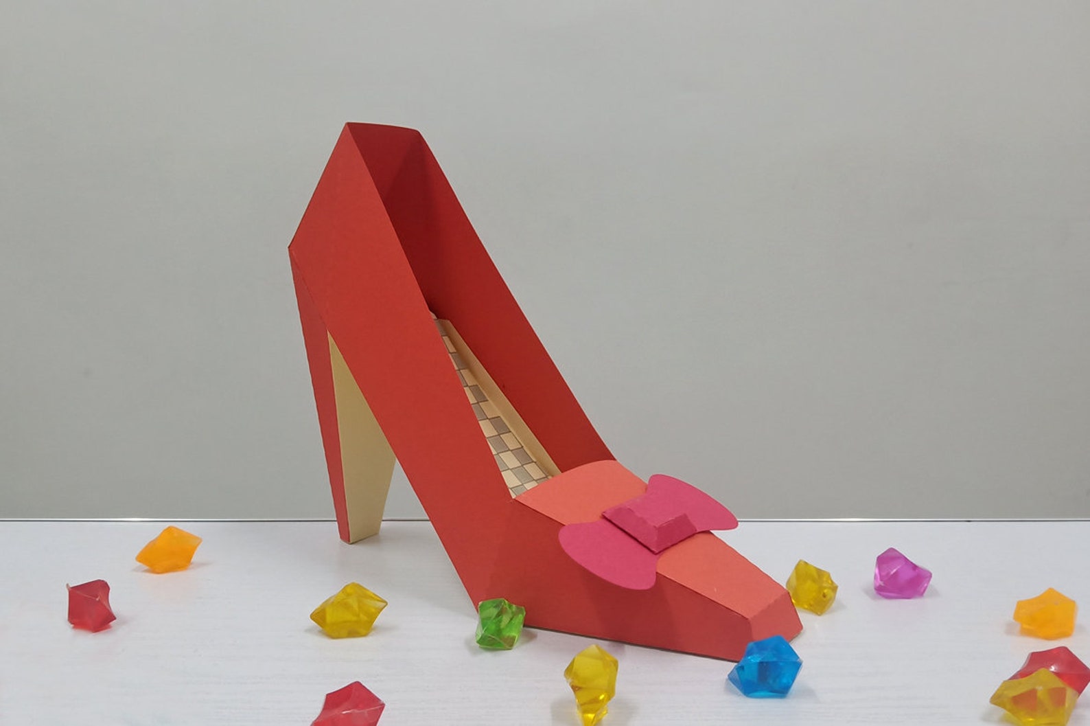 Diy Papercraft Ruby Slipperspapercraft Shoehigh Heel Belly Etsy