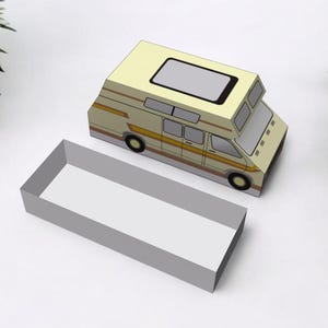 DIY Papercraft RV Camper Favor, Caravan RV Camping Van, Caravan Gifts ...