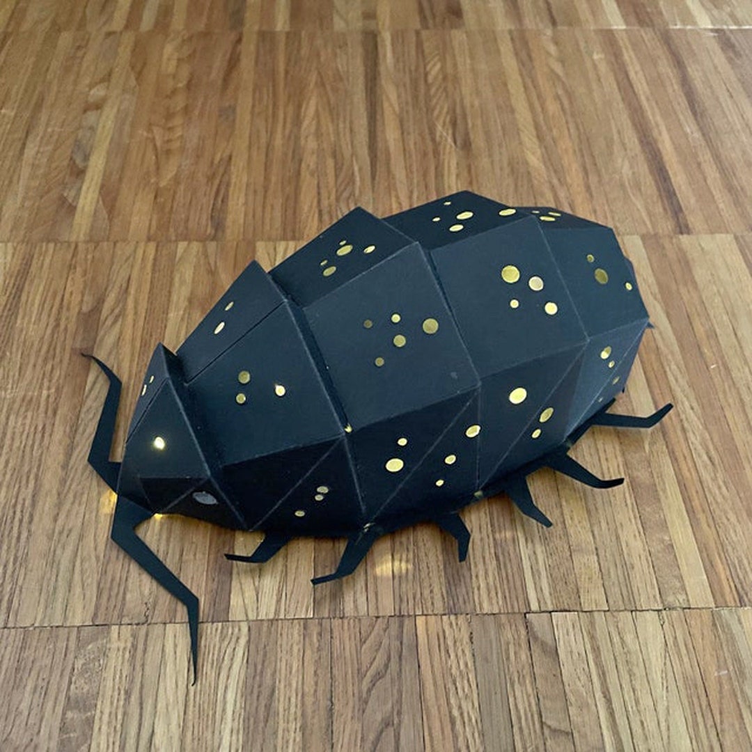 DIY Papercraft Isopod,bug Png,papercraft Bug,papercraft Insect,low Poly ...
