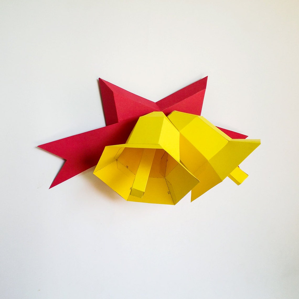 DIY Christmas BellsChristmas wall decorationsPaper | Etsy