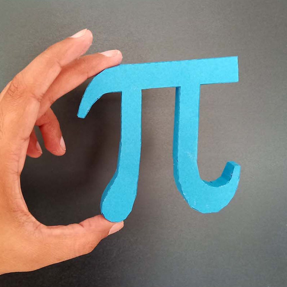 Pi Papercraft ,pi Decor,pi Svg,pi Sign Model,paper Pi Sign,math Pi Sign ...