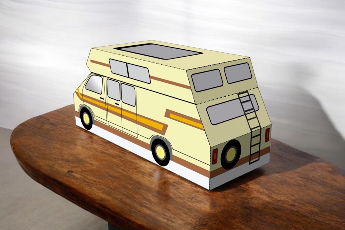 DIY Papercraft RV Camper Favor Box (digital Files) - Etsy