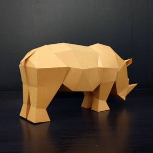 DIY Papercraft Rhino Sculpture,3d Papercraft,papercraft Sculpture ...