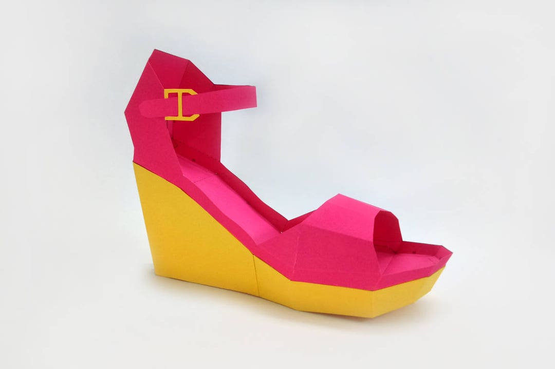 Papercraft,high Heel Shoe,diy Paper Craft,digital Download,diy Kits,3d ...
