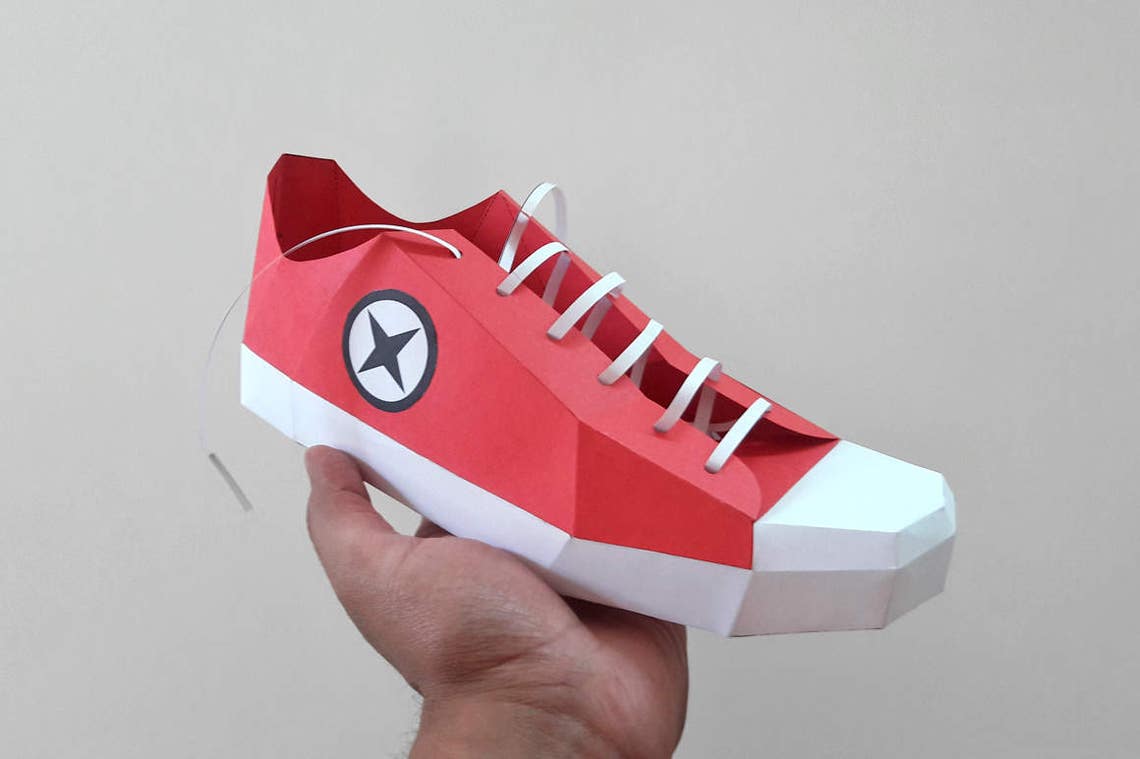DIY Papercrafts,paper Shoe,canvas Shoe,printable Shoe,3d Shoe Model ...