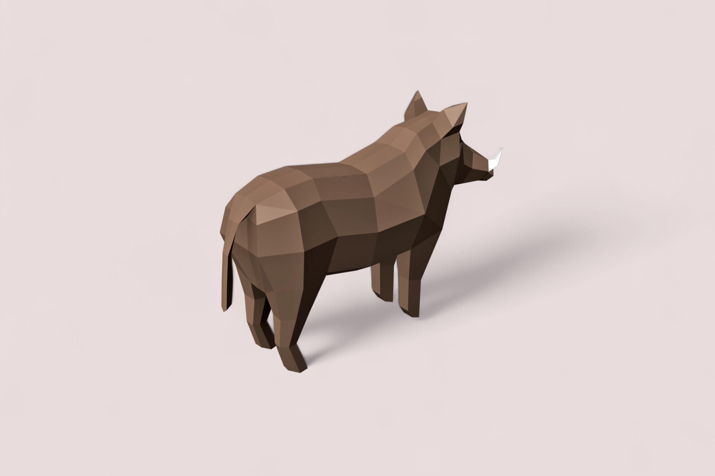 DIY Papercraft Warthog Sculpture (digital Files) - Etsy