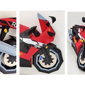 DIY Papercraft Sports Bike,paper Toy,yamaha R6,lowpoly Motorbike ...