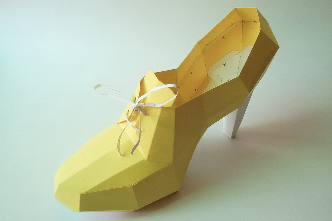 DIY Papercraft High Heel Ankle Boot Model (PDF Pattern) - Etsy